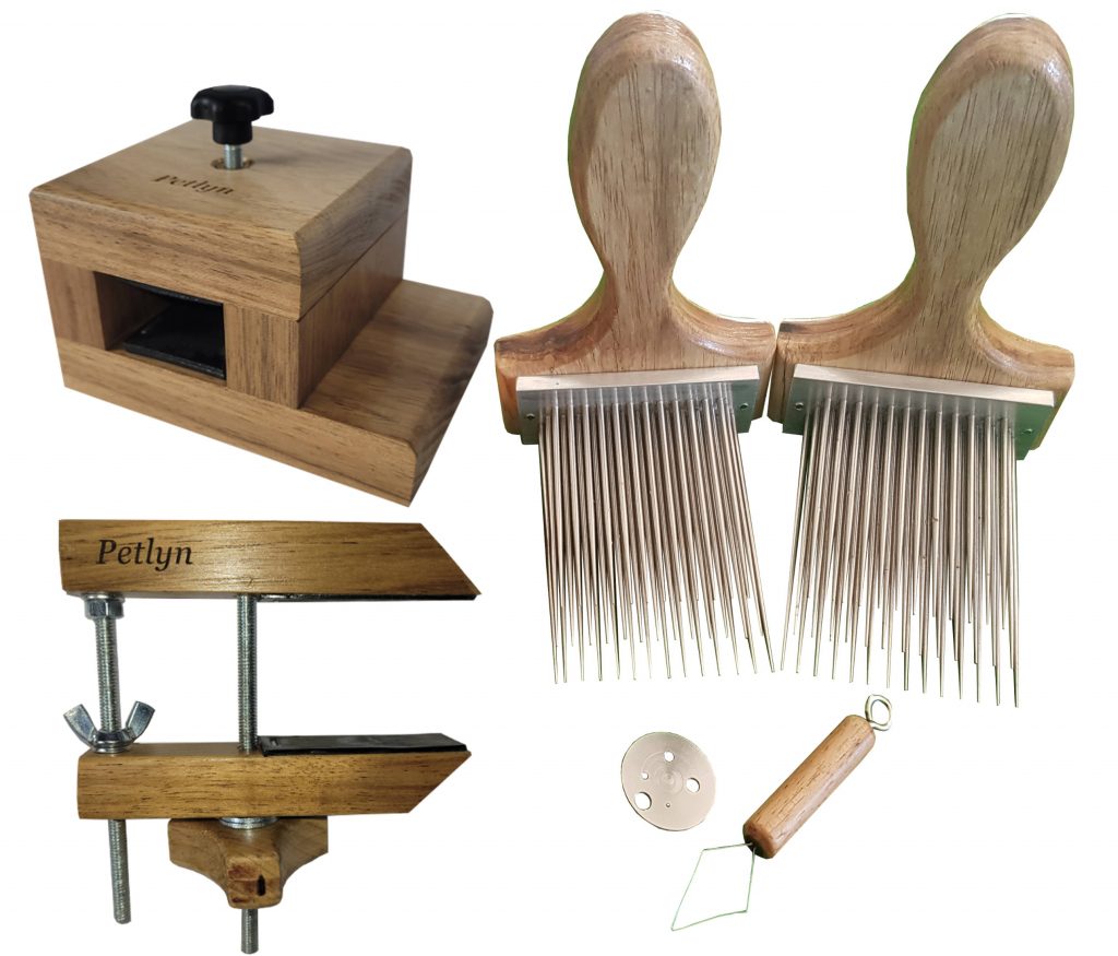 Small Wool Combs 3 Row Fine Kit - Petlyn Fibre Products