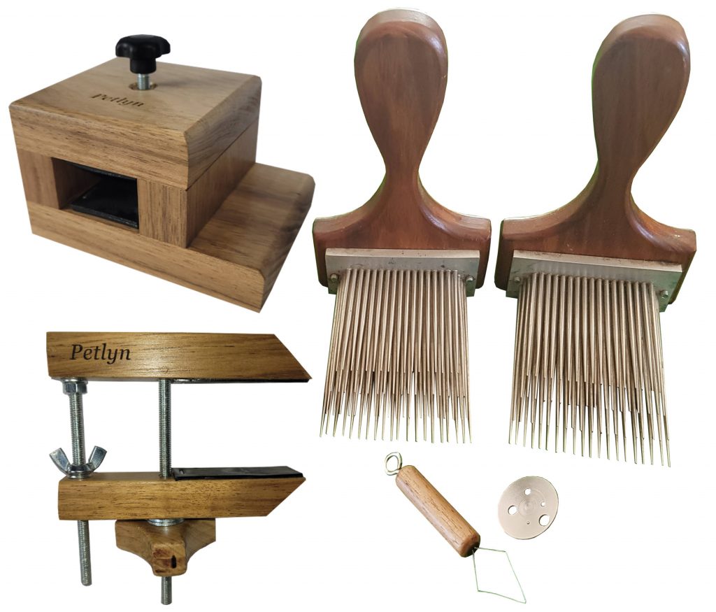 Small Wool Combs 4 Row Ultra Fine Kit - Petlyn Fibre Products